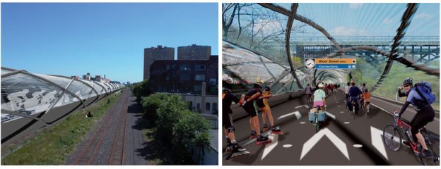 Elevated cycling tubes for green commuters | Garden Design and ...